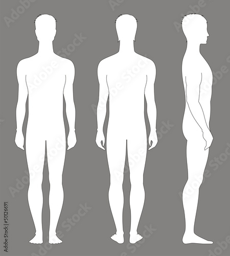 Vector illustration of man's figure. Silhouettes - Buy this stock ...
