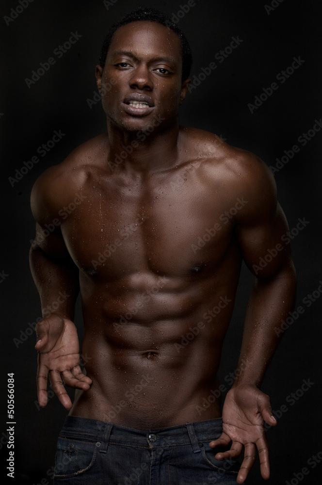 Sexy African American Man Stock Photo | Adobe Stock
