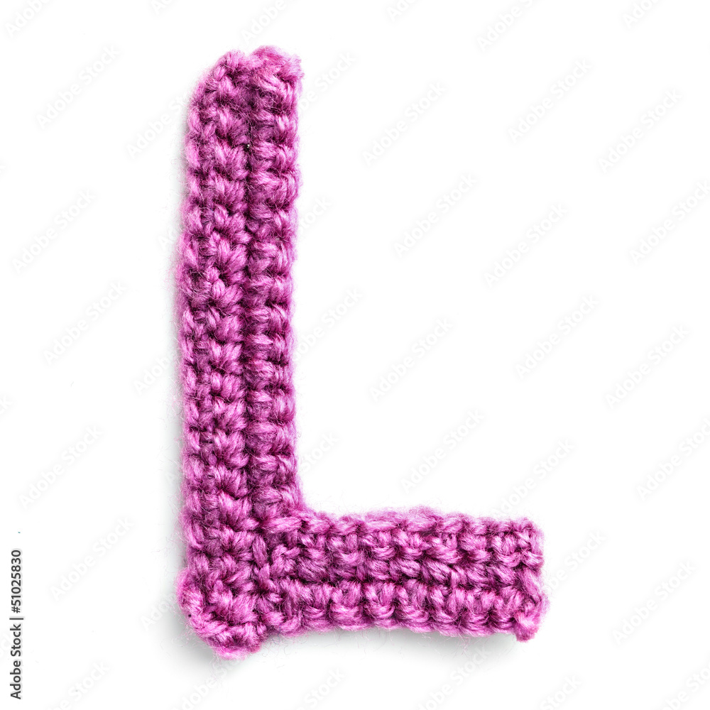letter of knit alphabet Stock Photo | Adobe Stock
