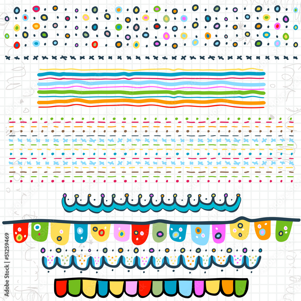 doodle borders Stock Vector | Adobe Stock