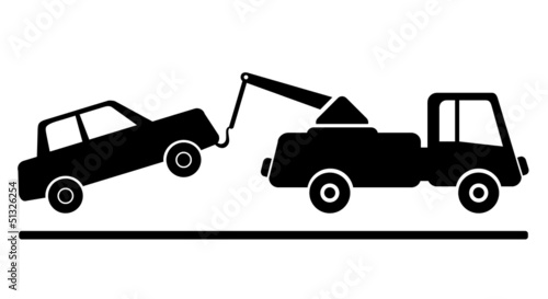 Abschleppen Schild Zeichen Icon Grafik Stock Vector | Adobe Stock