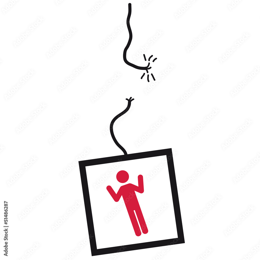 Stock-Illustration „Elevator Crash“ | Adobe Stock