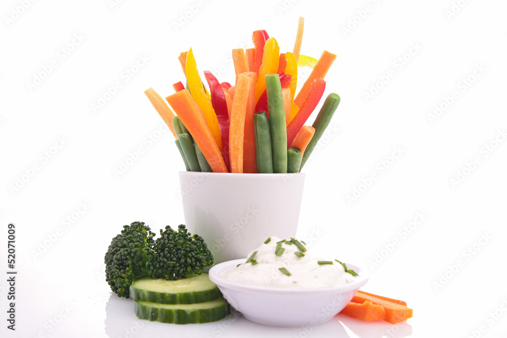 vegetable stick and dip Stock Photo | Adobe Stock