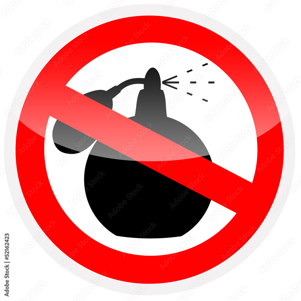 Foto de Stock Sinal - Proibido utilizar perfume | Adobe Stock