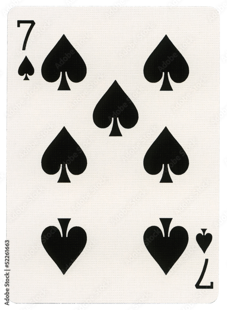 Playing Card - Seven of Spades Stock Photo | Adobe Stock