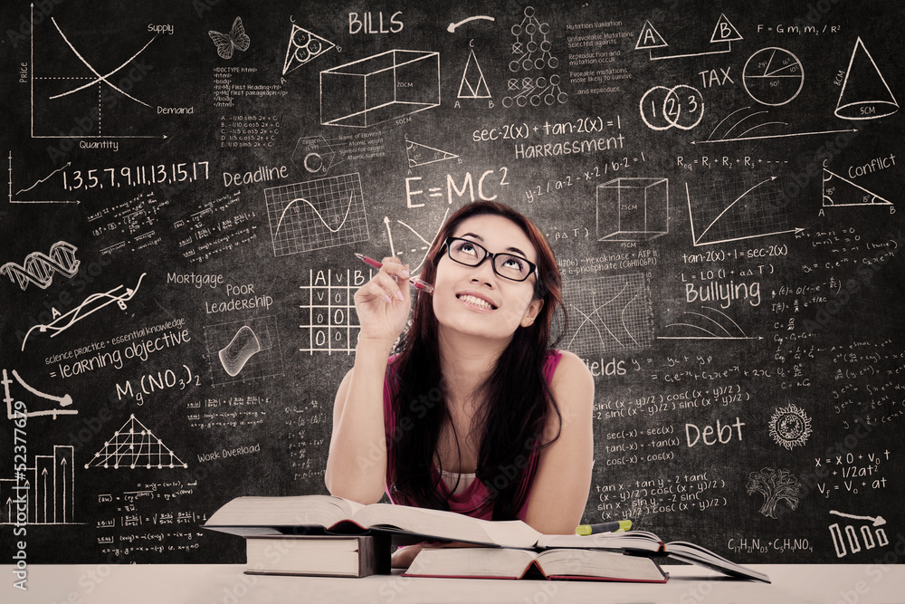 College student study in the class Stock Photo | Adobe Stock
