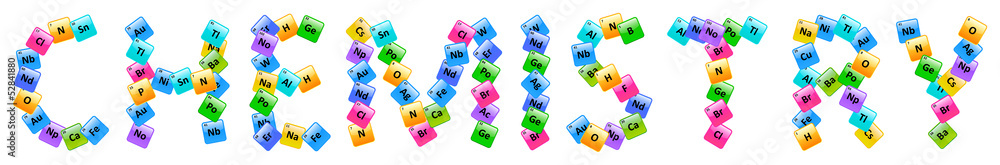 Periodic Table Of Elements Chemistry Word Stock Vector | Adobe Stock