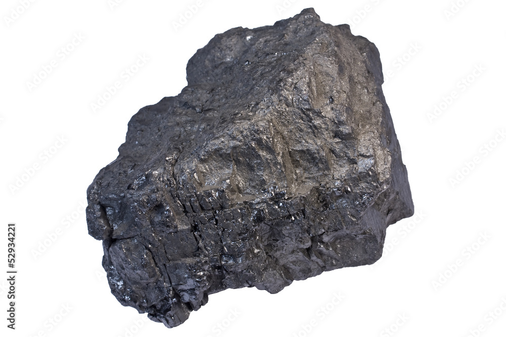 Sample of bituminous coal Stock Photo | Adobe Stock