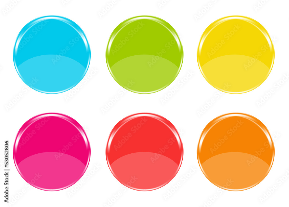 Ilustración de Stock Iconos de colores con forma de círculos | Adobe Stock