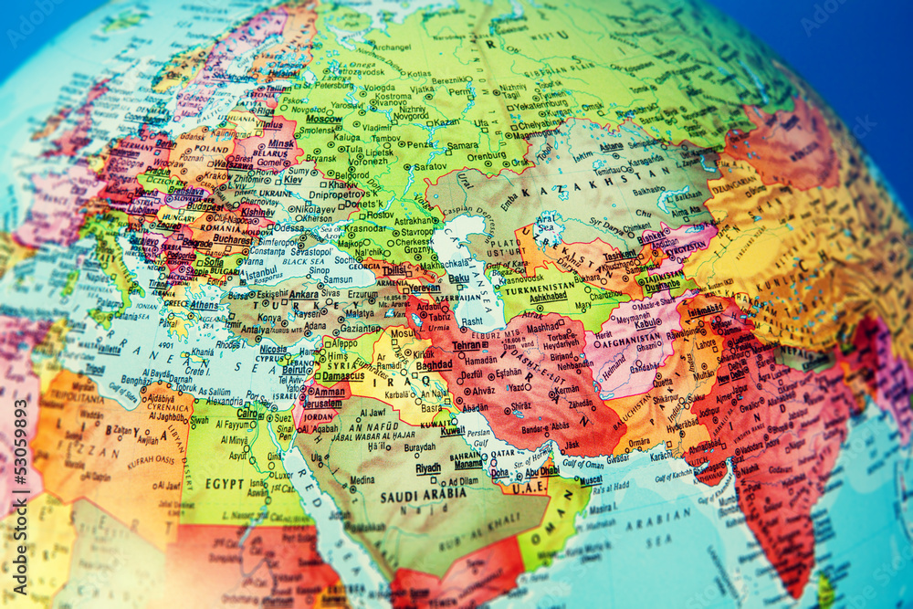 globe map Stock Photo | Adobe Stock