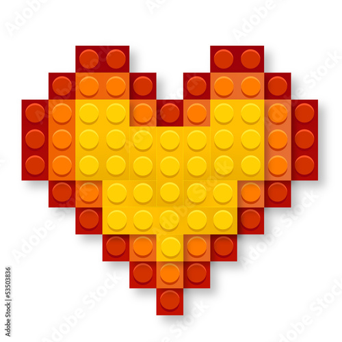 Romantic LEGO Heart Stock Vector | Adobe Stock
