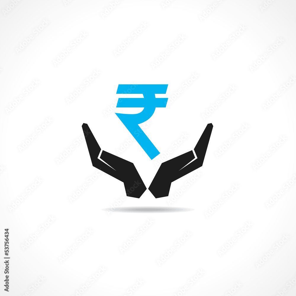 Save money concept vector( rupee symbol) Stock Vector | Adobe Stock
