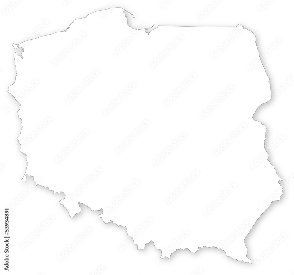 Simple vector map of Poland. Stock Vector | Adobe Stock