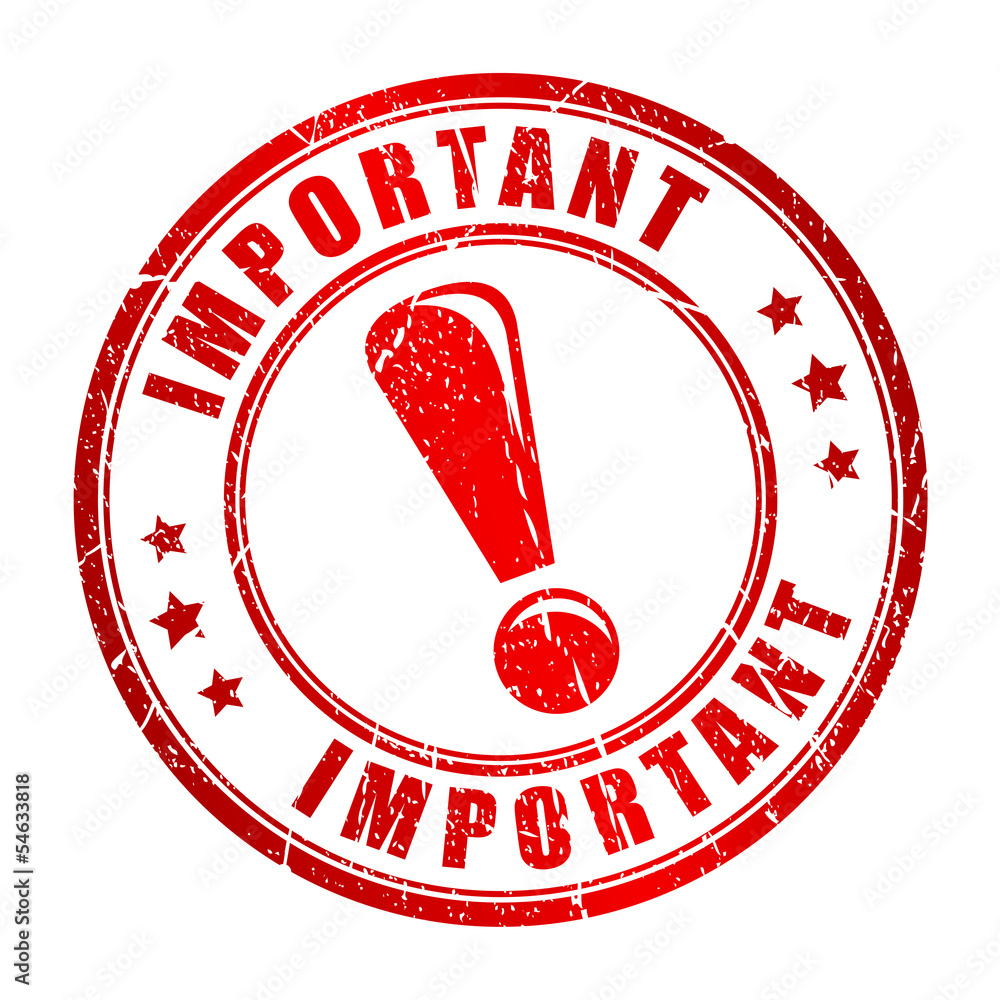 Vector de Stock Vector important stamp | Adobe Stock