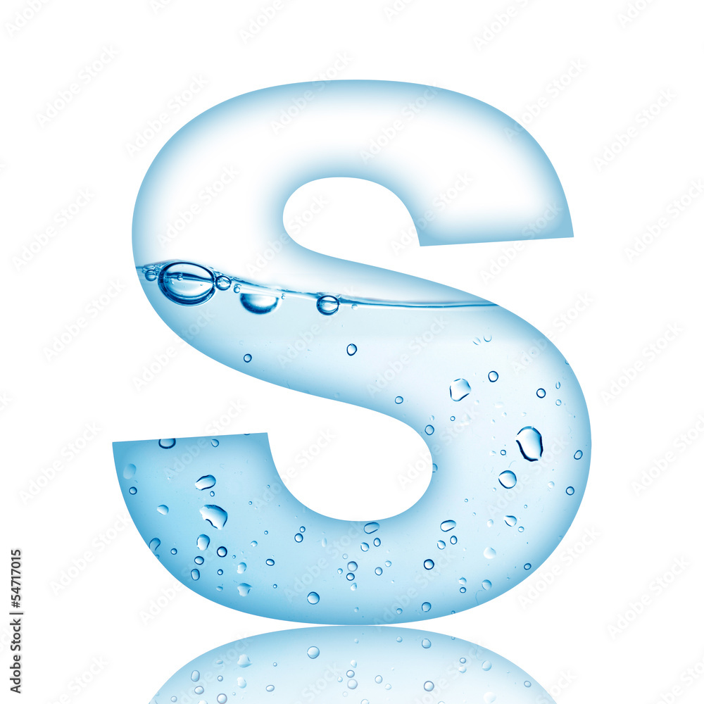 Water and water bubble alphabet letter. Stock Illustration | Adobe Stock