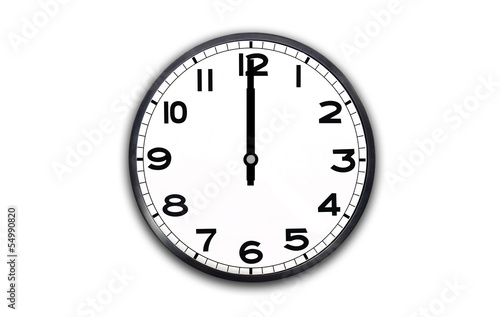 pendule 12 heures Illustration Stock | Adobe Stock