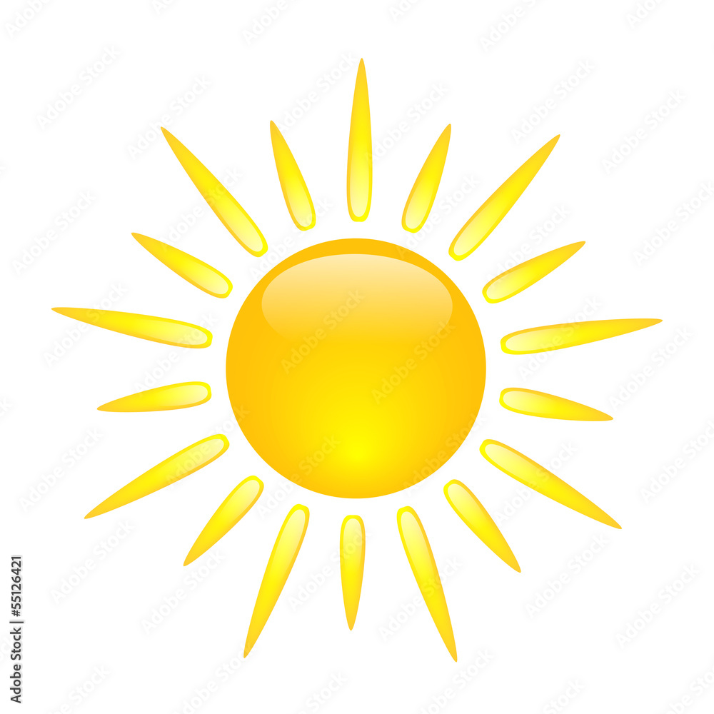 Stock-Illustration „Sun Icon (sunny spells clouds weather forecast ...