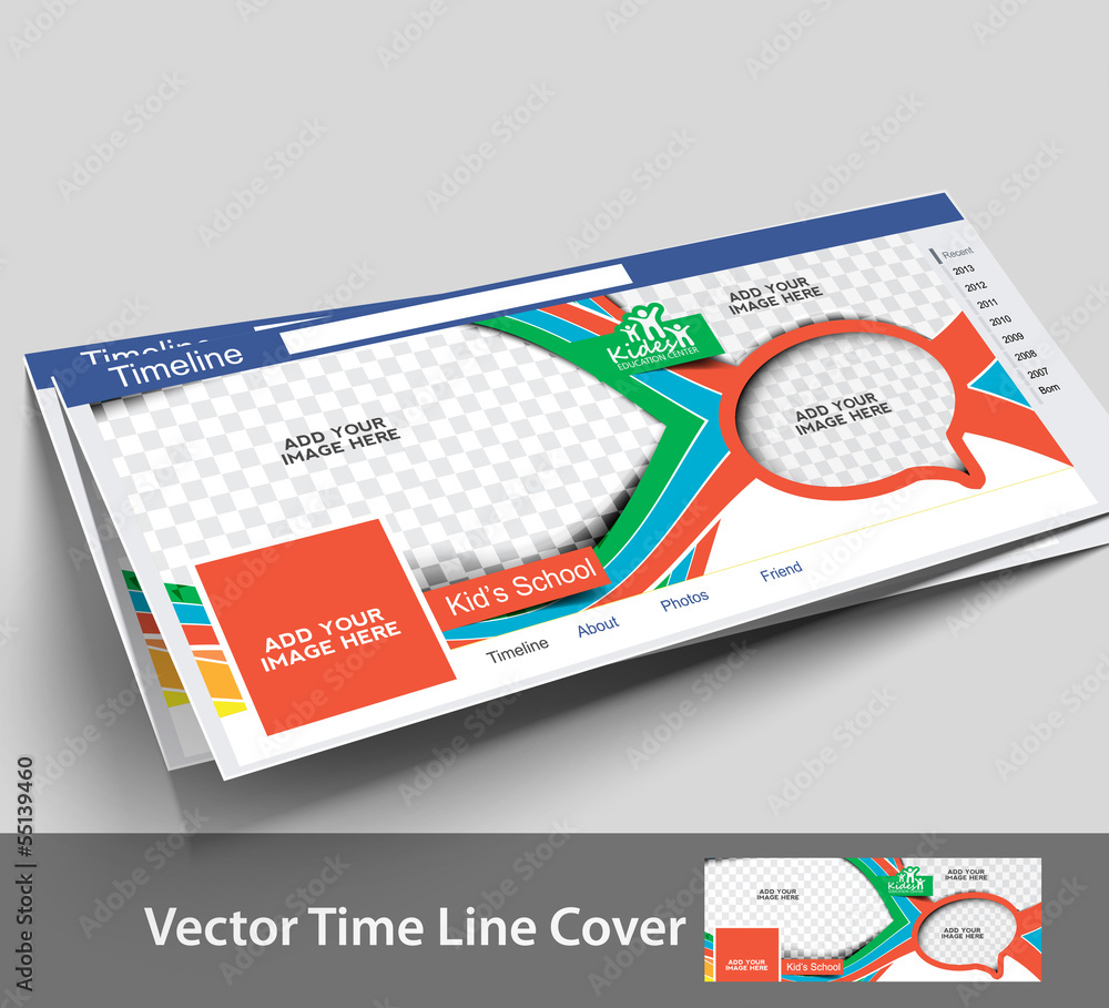 Vector School Timeline Page Design Template Stock Vector | Adobe Stock