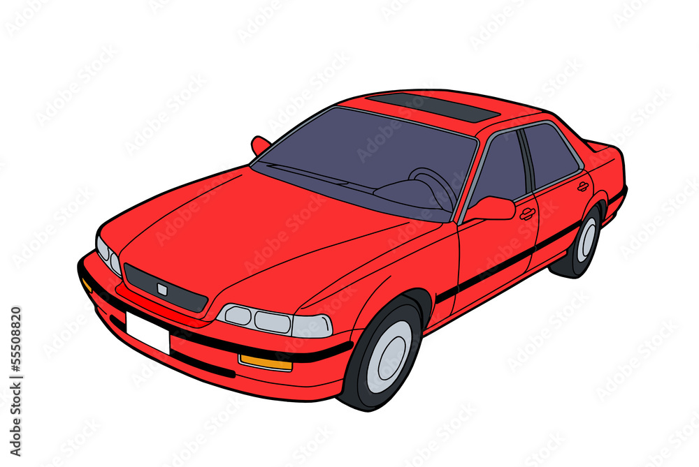 Luksusowe auto na białym tle grafika. Więcej szczegółów. Stock ...