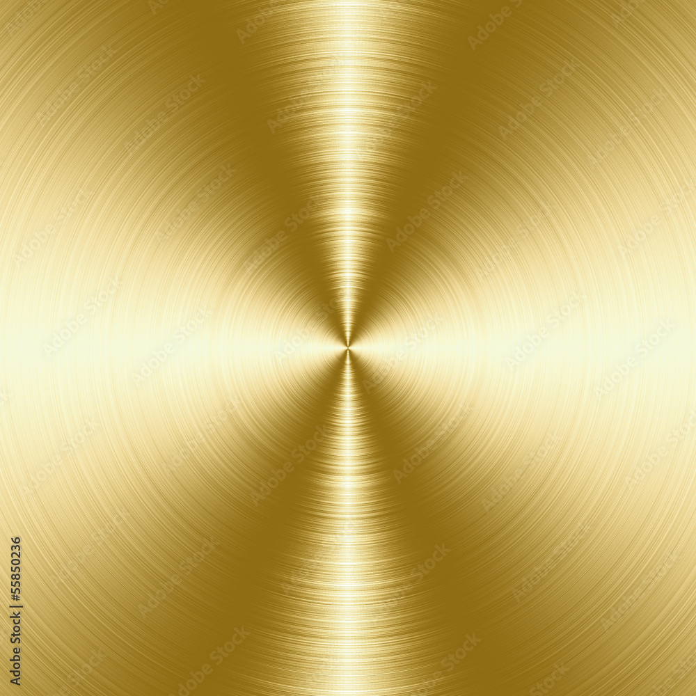 Shiny, gold brushed metal texture, background with copy space Stock ...
