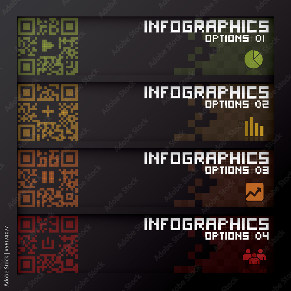 QR Code Infographics Banner & Background Design Template Stock Vector | Adobe Stock