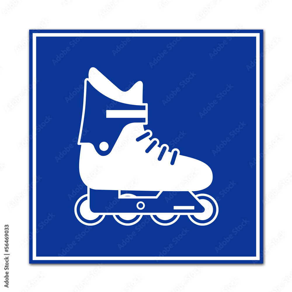 Cartel simbolo patin en linea Stock Illustration | Adobe Stock