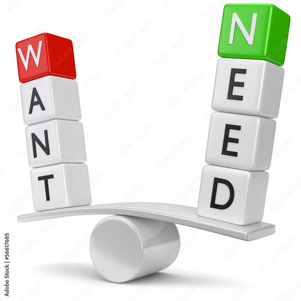 Stock-Illustration „want need new“ | Adobe Stock