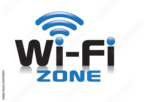 Wi-Fi ZONE icon logo Stock Vector | Adobe Stock