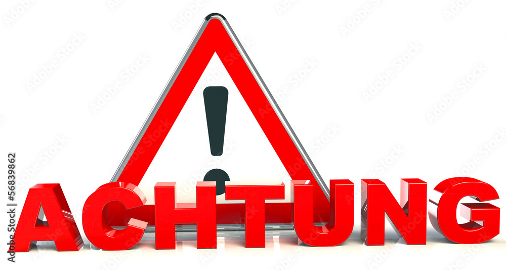 Illustration Stock Achtung Zeichen | Adobe Stock