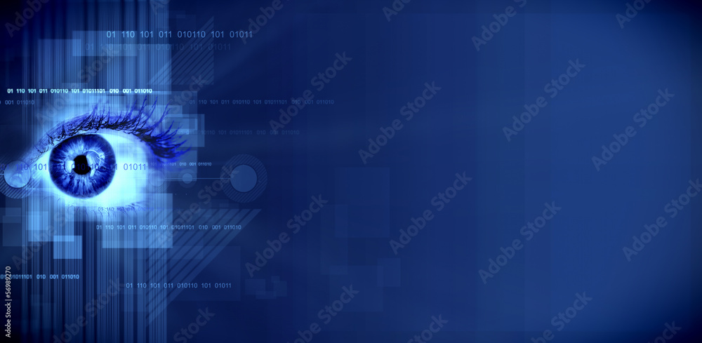 Eye on technology background. Stock Illustration | Adobe Stock