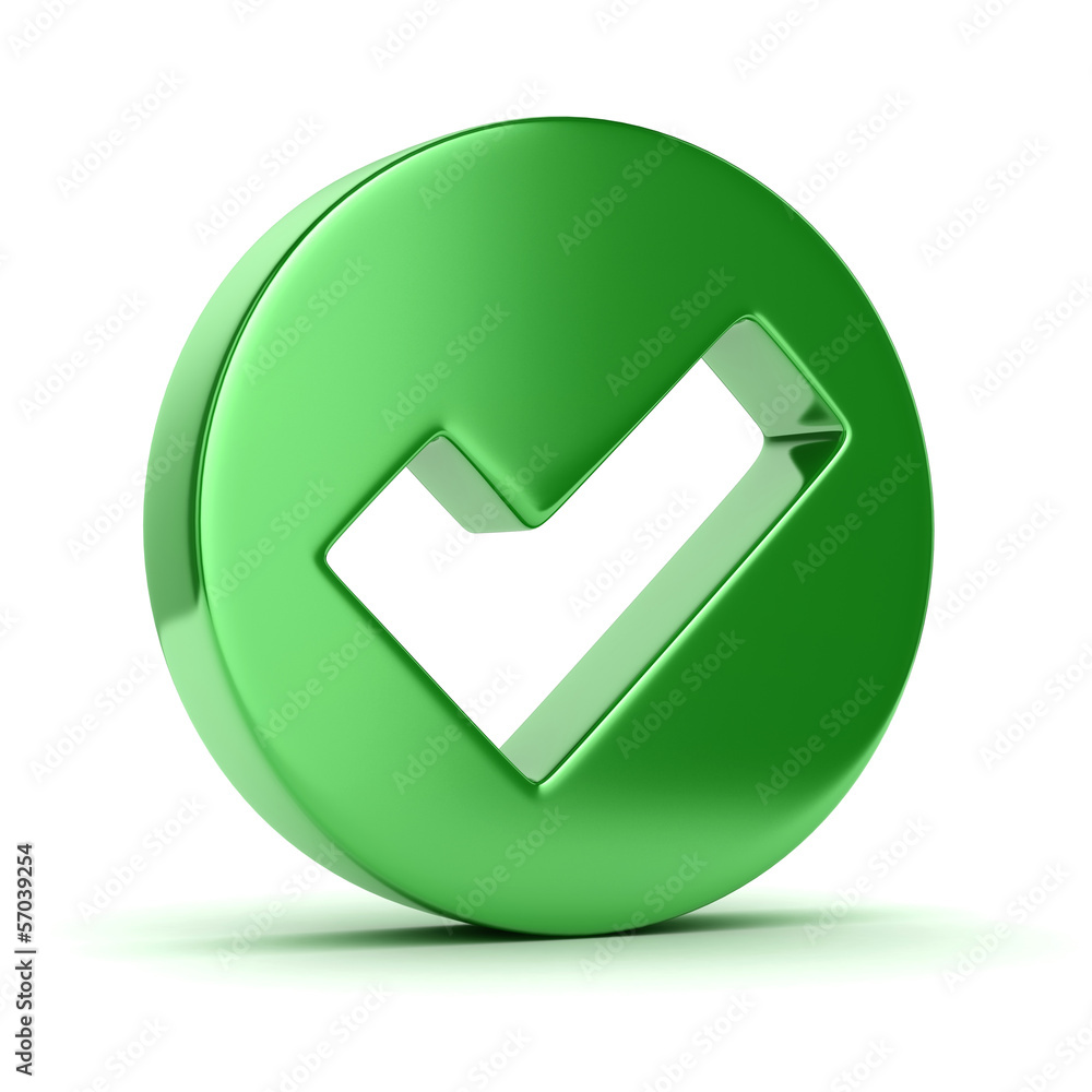 Check mark 3d icon Stock Illustration | Adobe Stock