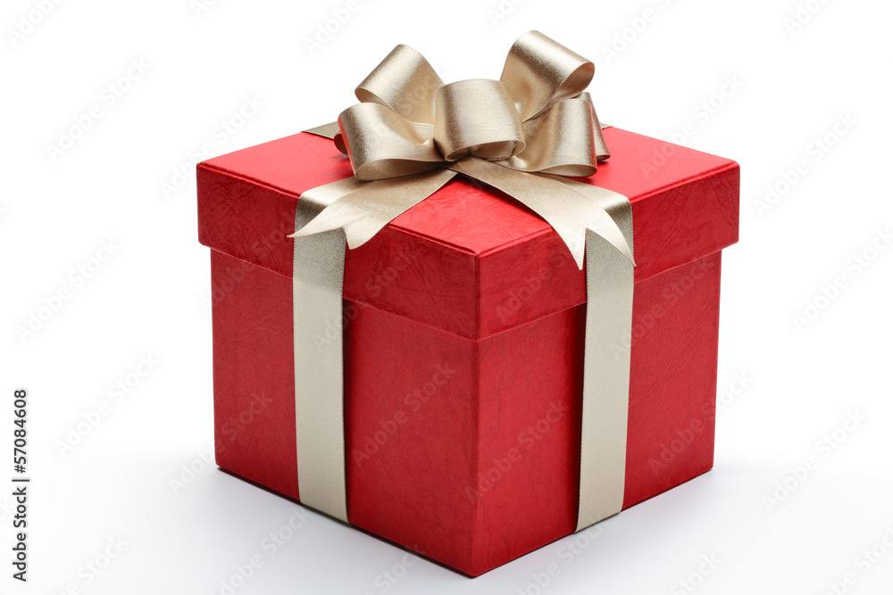 Red gift box Stock Photo | Adobe Stock