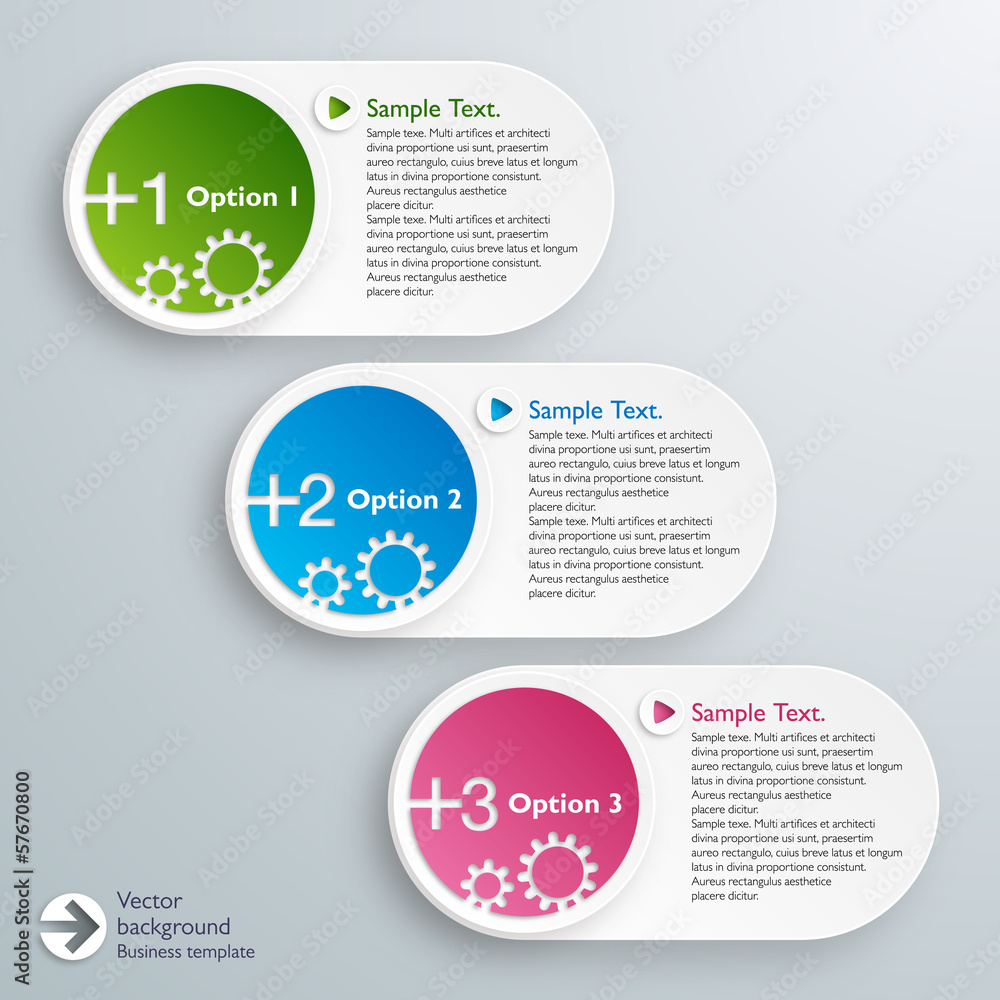 Infographics Vector Background 3-Step Process Stock Vector | Adobe Stock