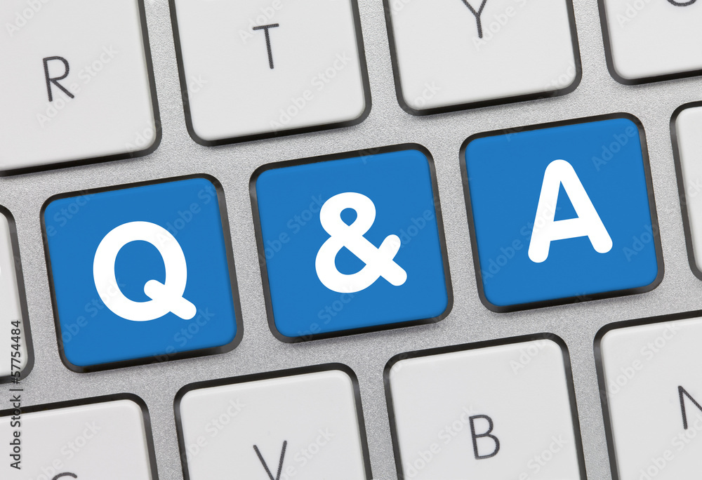 Questions and Answers keyboard Stock Photo | Adobe Stock