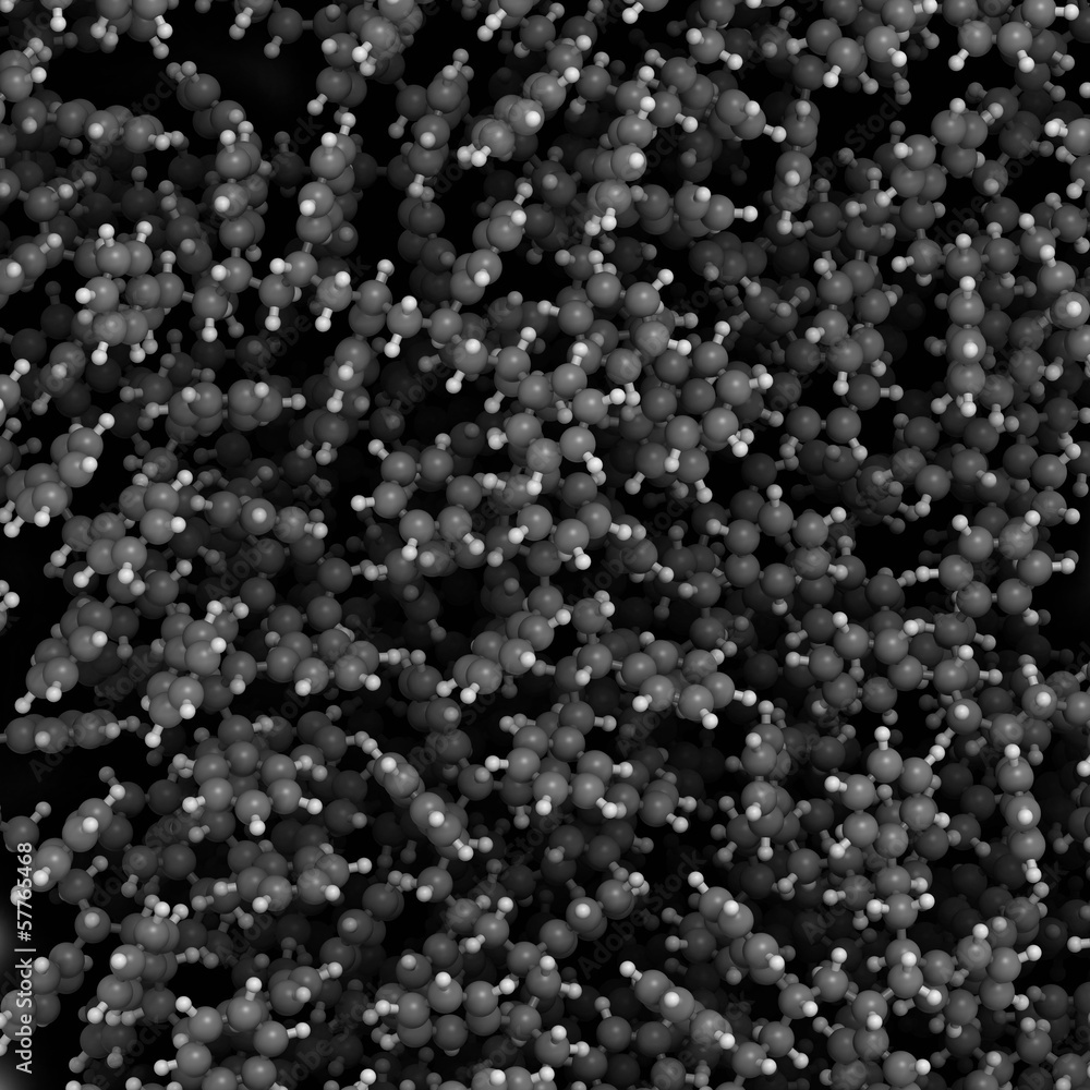 Polystyrene (PS) plastic, chemical structure - detail. Stock ...