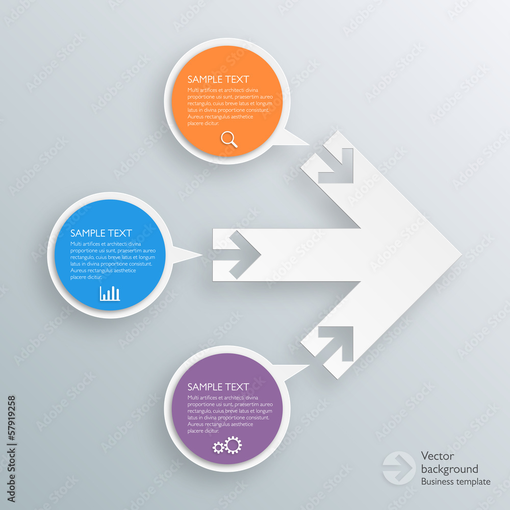 Infographics Vector Background Arrow Stock Vector | Adobe Stock