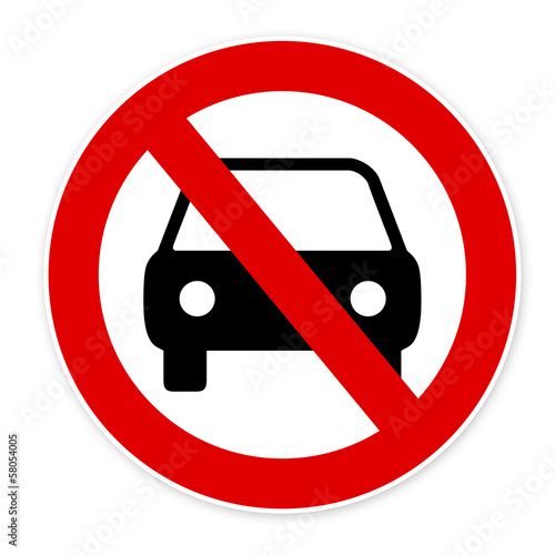 panneau interdiction voiture Illustration Stock | Adobe Stock