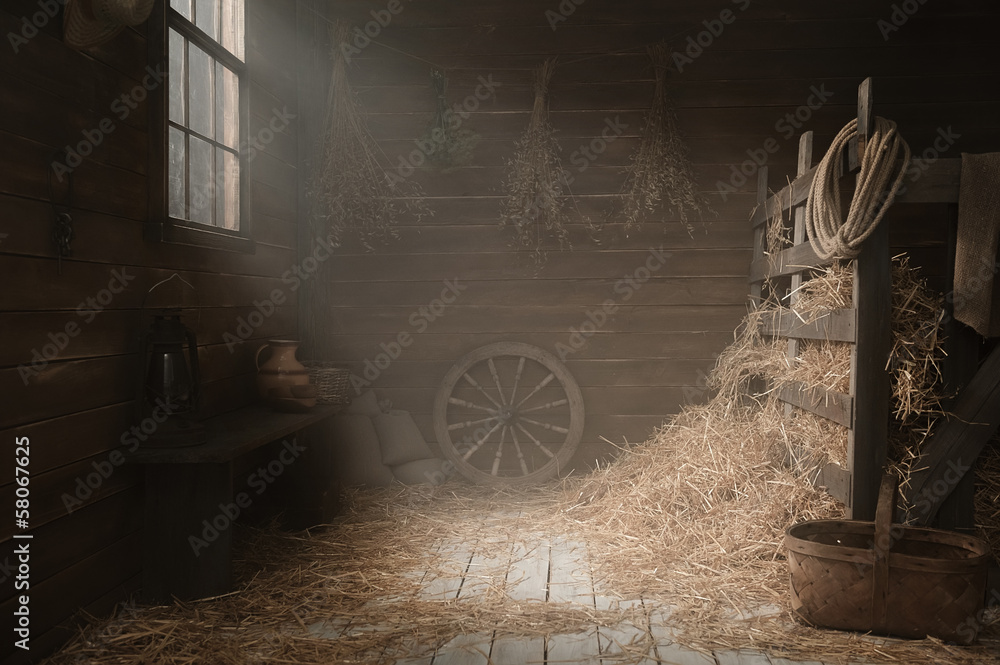 Scenery in the village barn studio の Stock フォト | Adobe Stock