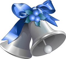 Silver Christmas Bell Free Stock Photo - Public Domain Pictures