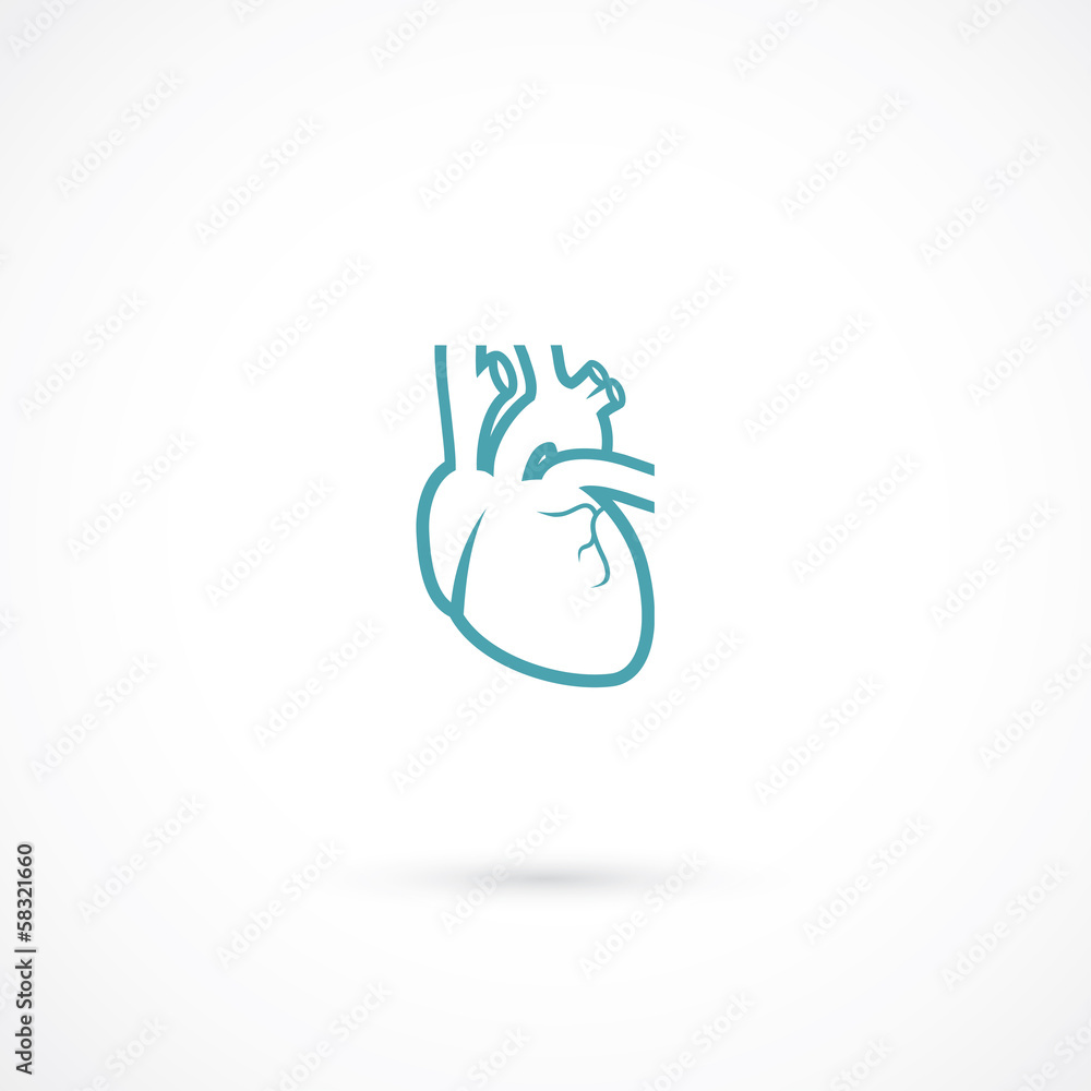Human heart symbol Stock Vector | Adobe Stock
