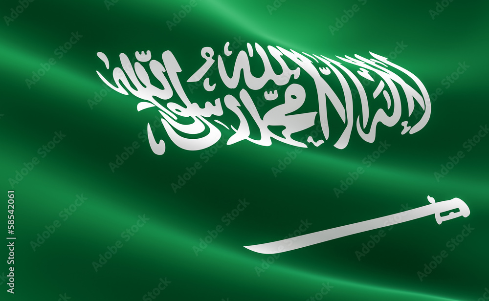 Saudi Arabian flag Stock Illustration | Adobe Stock