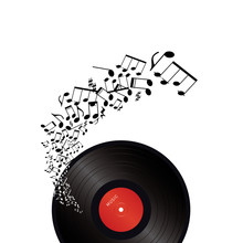 Vinyl Record With Music Notes Free Stock Photo - Public Domain Pictures