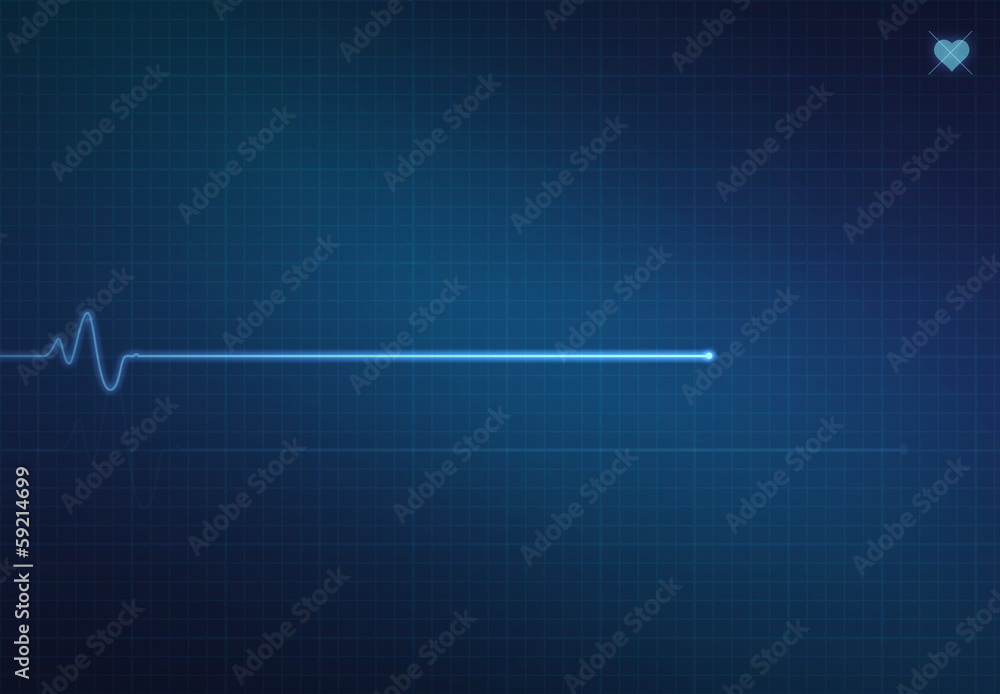 Stock-Illustration „Flatline Heart Monitor“ | Adobe Stock