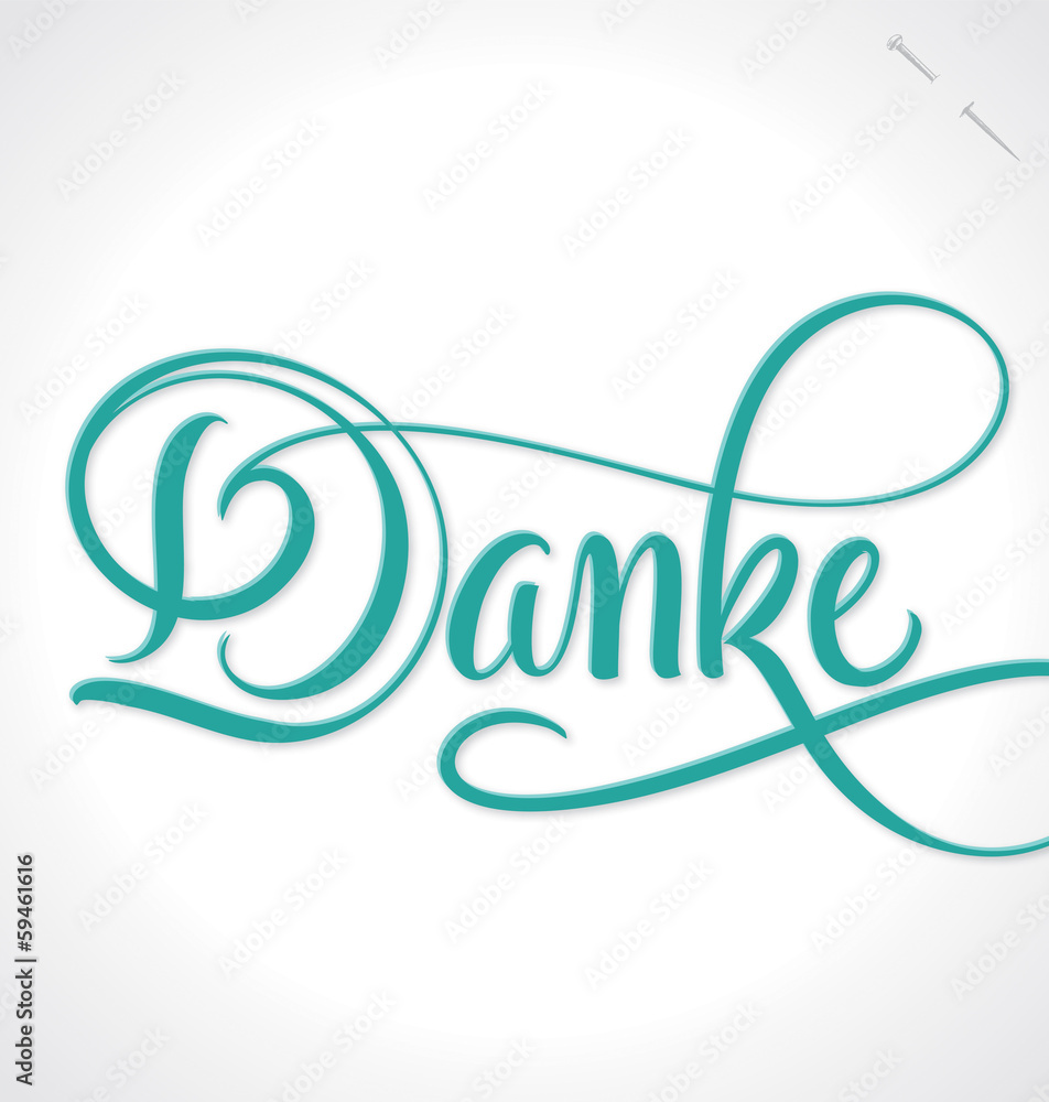 DANKE hand lettering (vector) Stock Vector | Adobe Stock