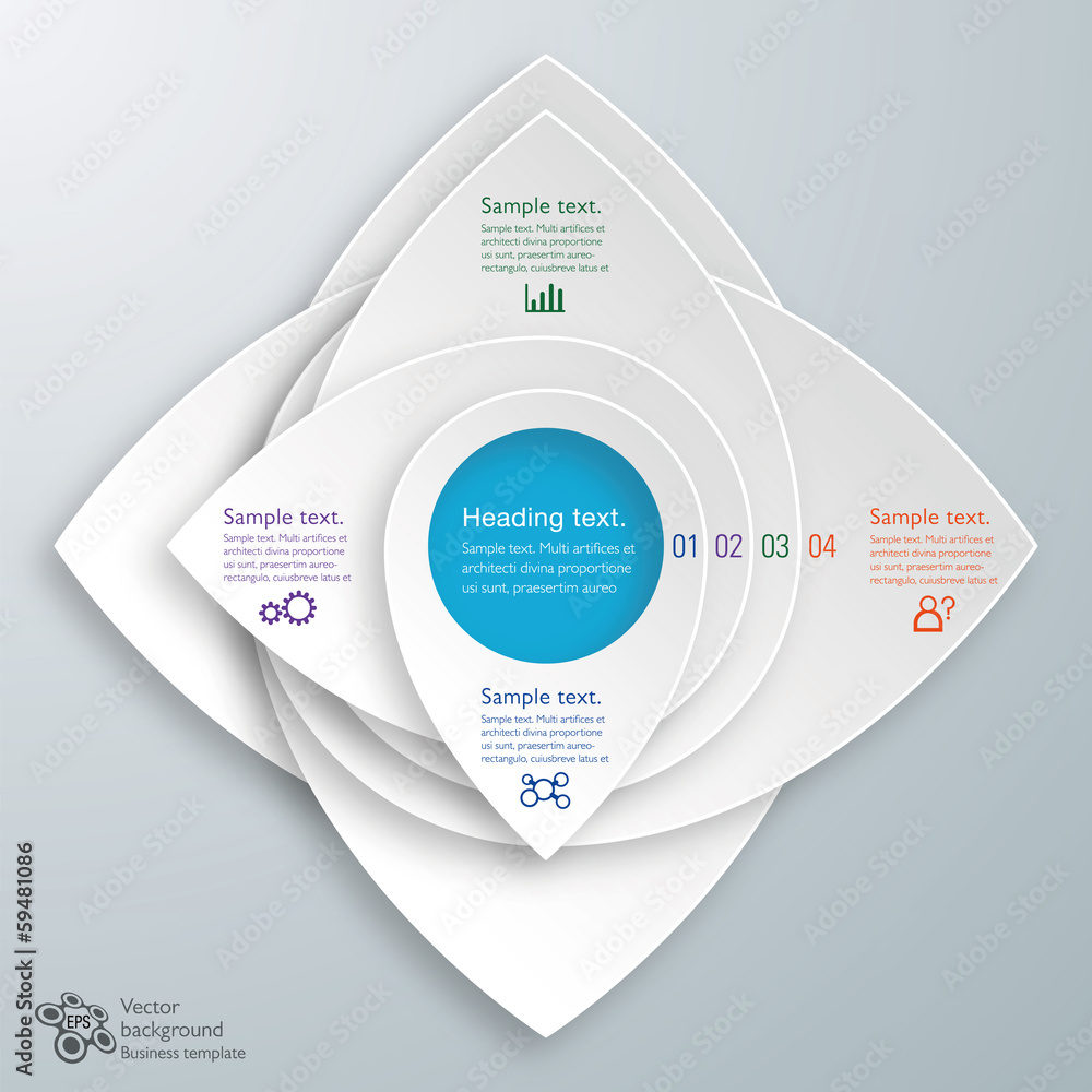 Infographics Vector Background 4-Step Process Stock Vector | Adobe Stock