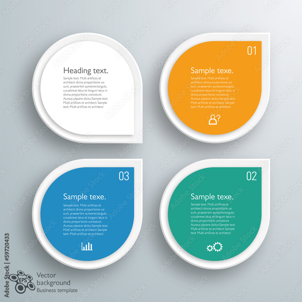 Infographics Vector Background 3-Step Process Stock Vector | Adobe Stock
