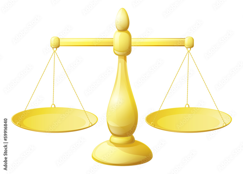 Gold scales illustration Stock Vector | Adobe Stock