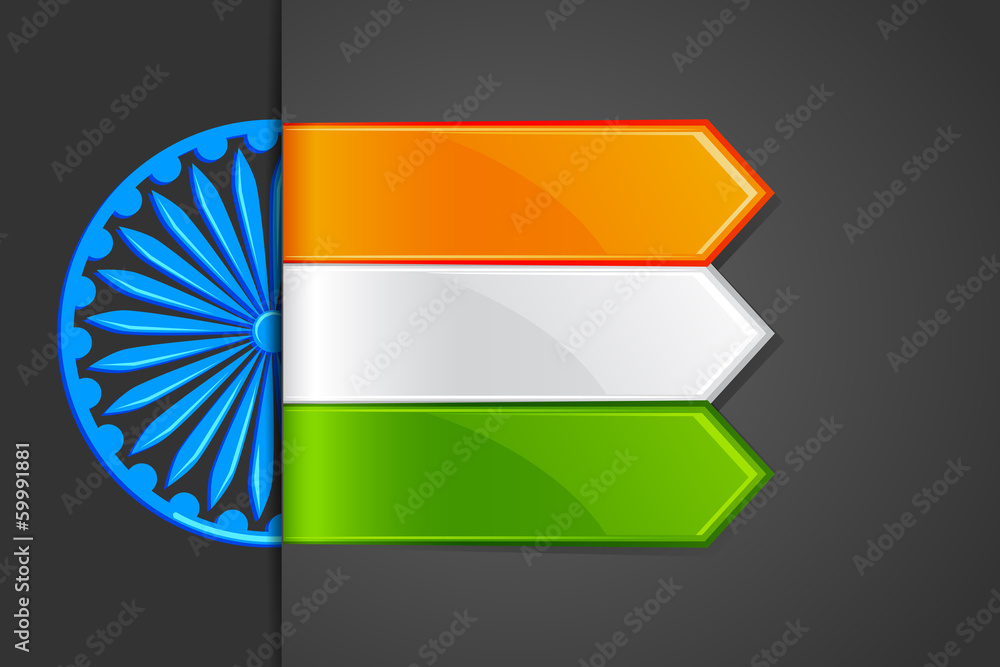 vector illustration of India Tricolor Label Tag for promotion Stock ...