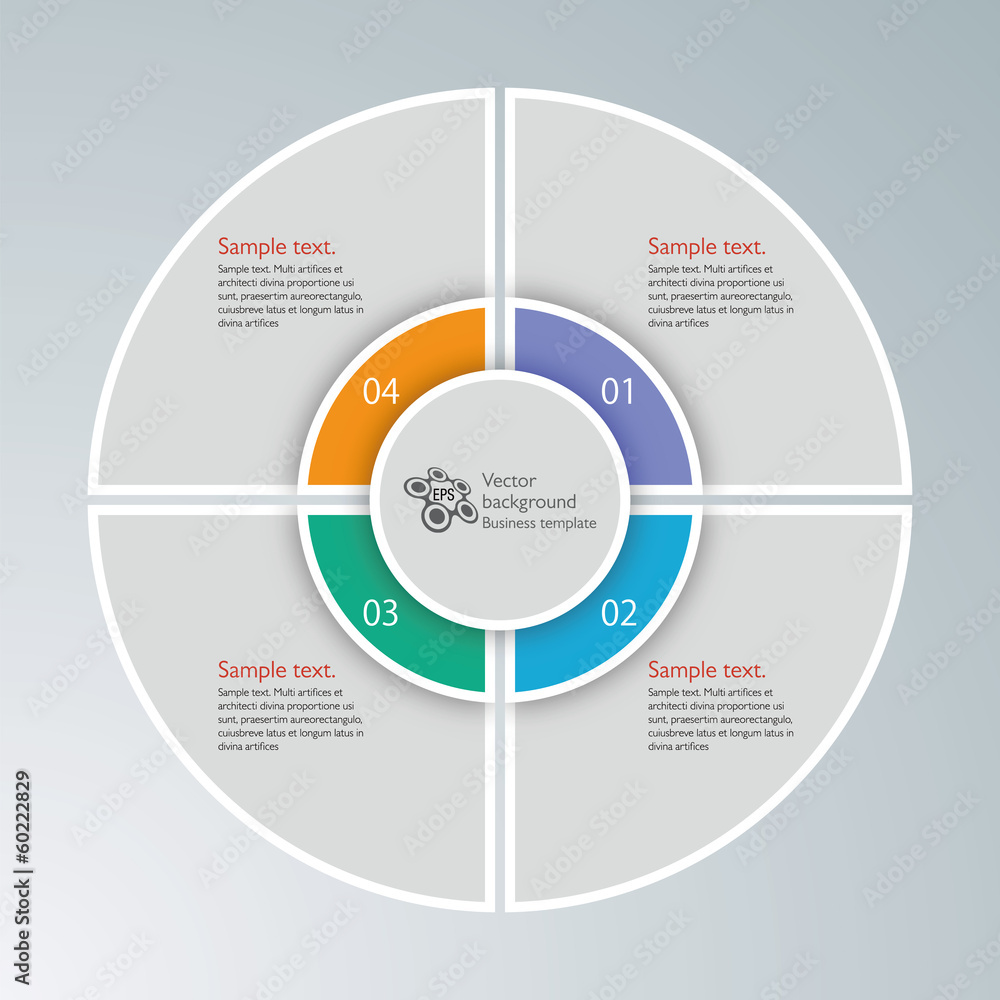 Infographics Vector Background 4-Step Process Stock Vector | Adobe Stock