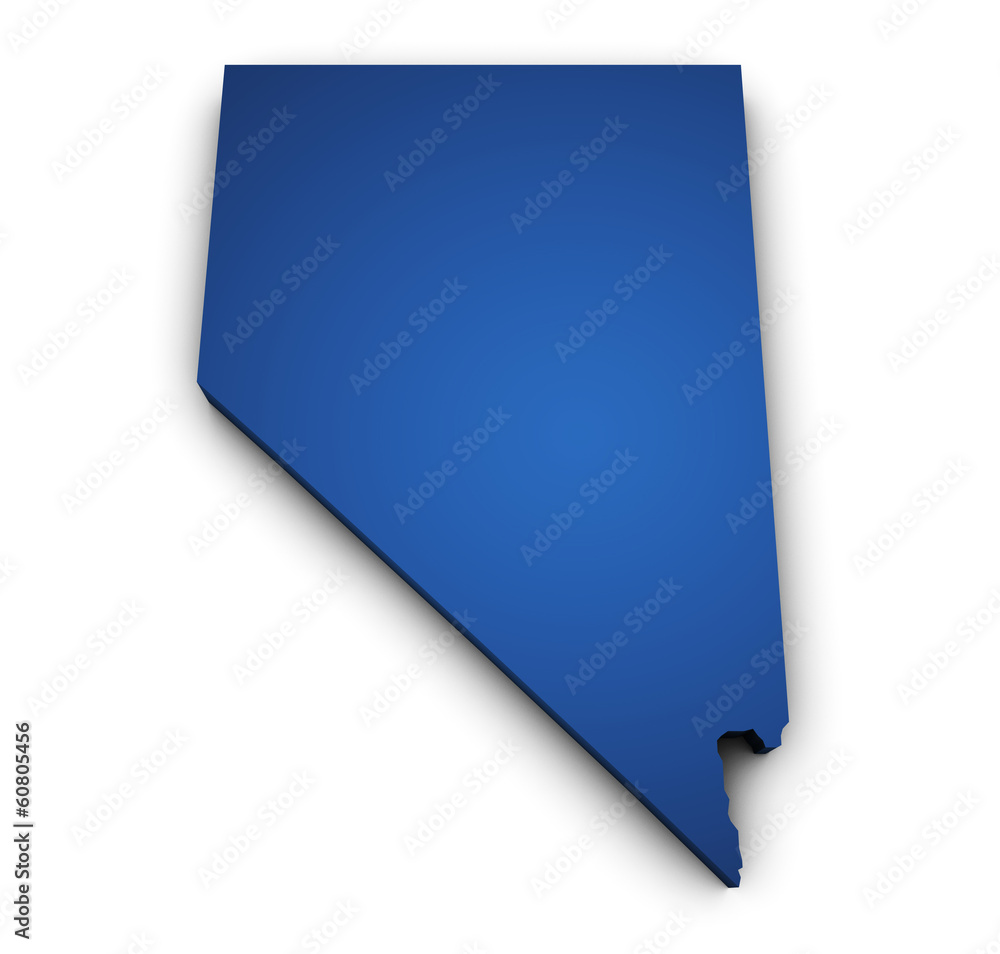 Map Of Nevada 3d Shape Stock Photo | Adobe Stock